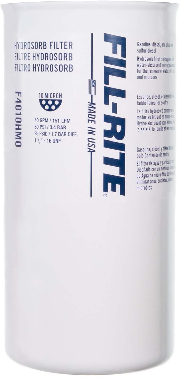 Amazon.com: Fill-Rite FR4010HM0 10 Micron 40 GPM Hydrosorb Fuel Filter ...