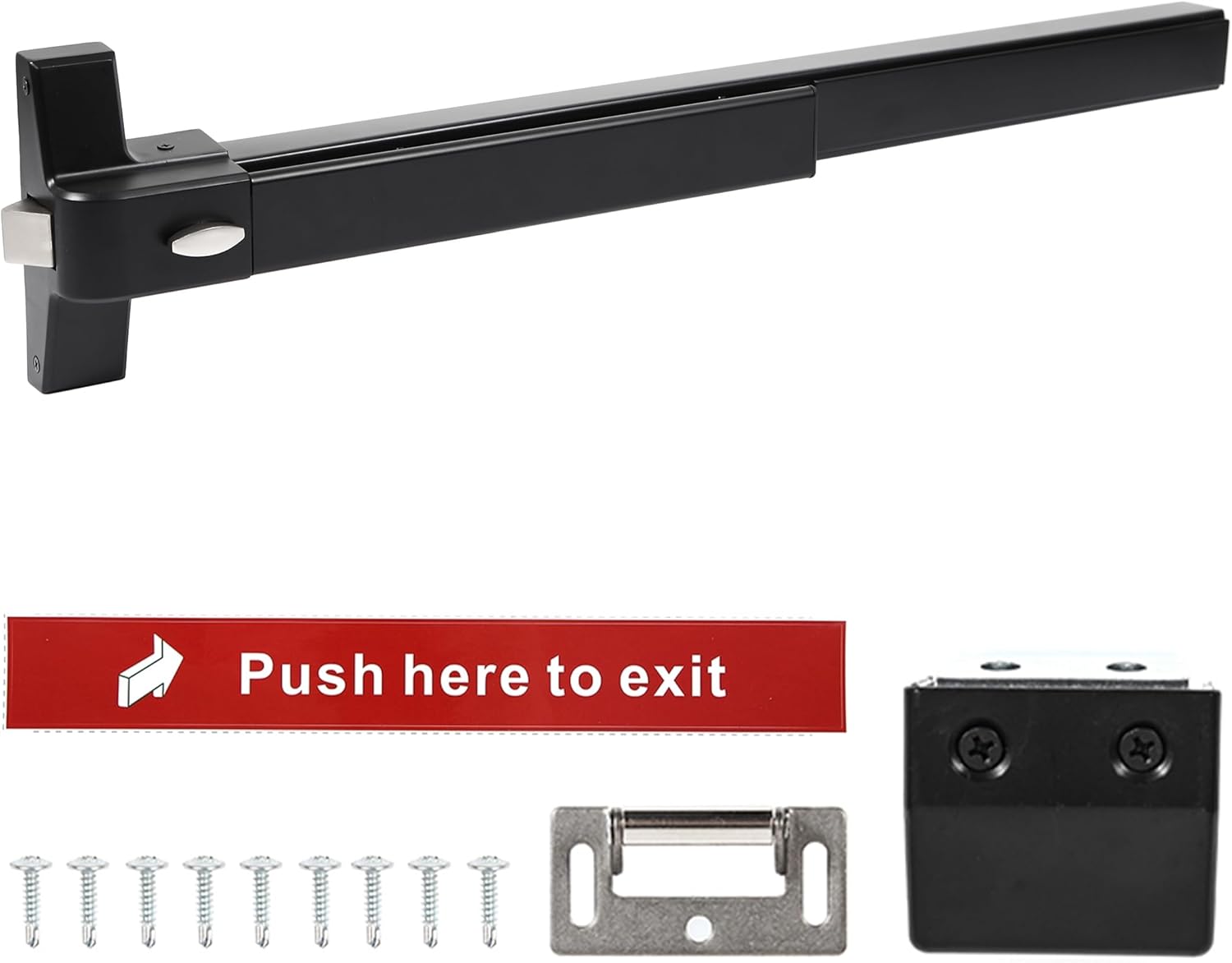 IRONWALLS Door Push Bar Panic Exit Device, 27.5” Stainless Steel ...
