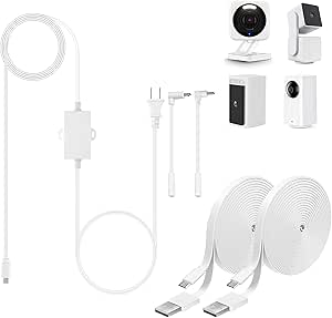 Amazon.com : Bundle-2 Pack 20FT Power Extension Cable + 50Ft Outdoor ...