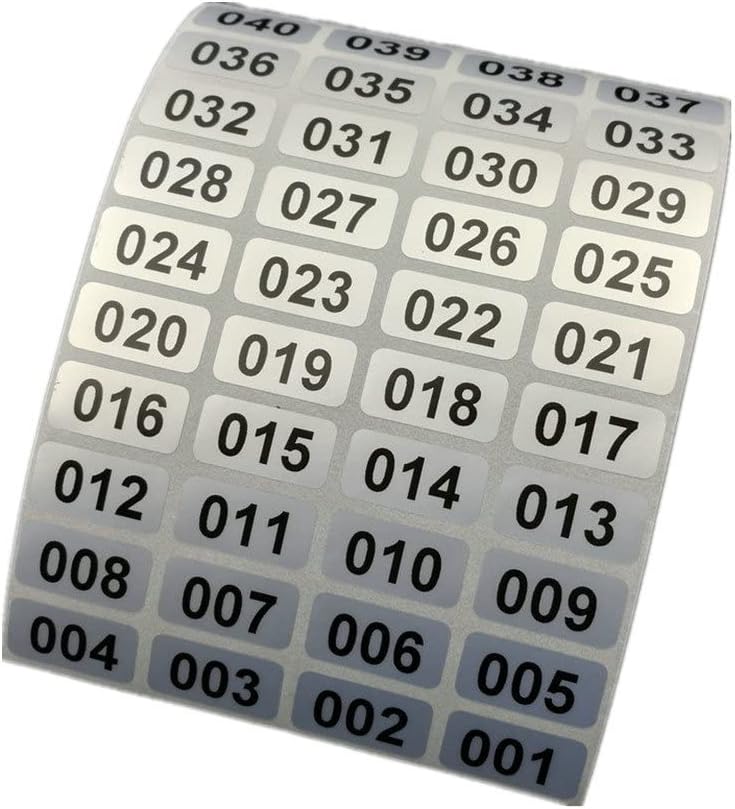 Amazon.com : 12 Sheets 1 to 200 Vinyl Number Stickers Consecutive ...