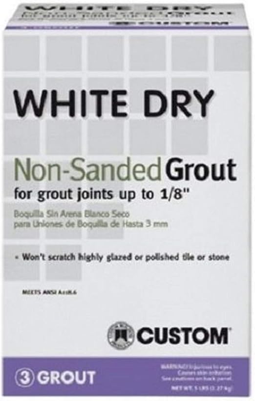 Custom Building Product WDG5 5 lb Non-Sanded White Tile Grout - Amazon.com