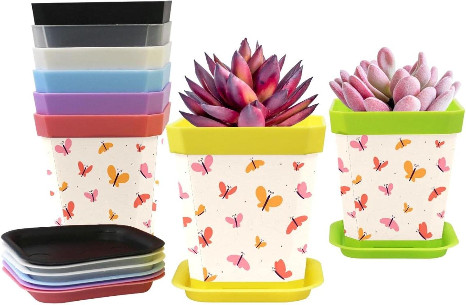 Amazon.com : 8-Pack Small Flower Pots - Ideal for Indoor and Outdoor ...