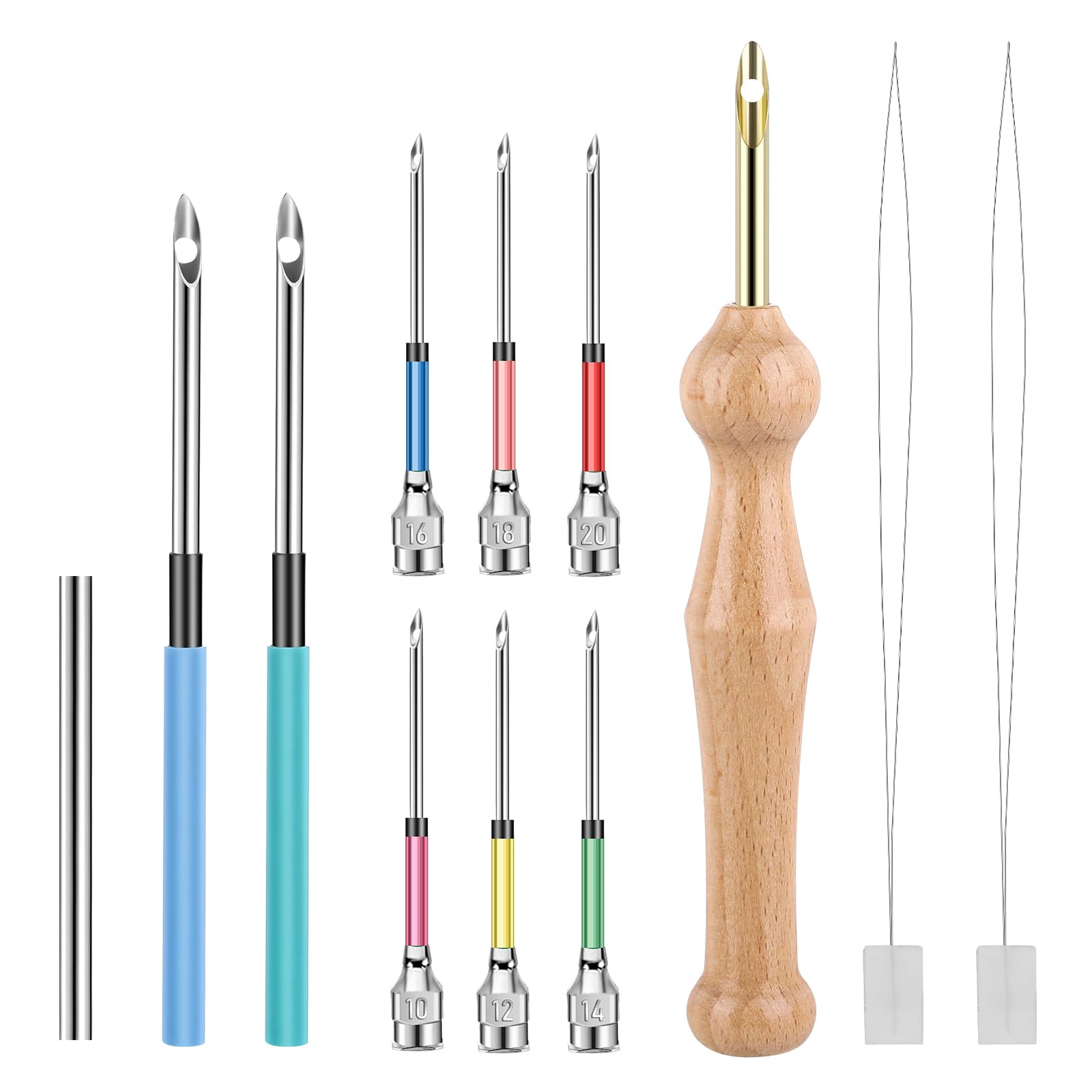 Amazon.com: Punch Needle Kit with Storage Box, 12PCS Embroidery Punch ...