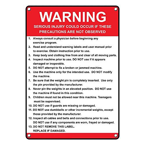 Amazon.com: Weatherproof Plastic Vertical Warning Serious Injury Could ...