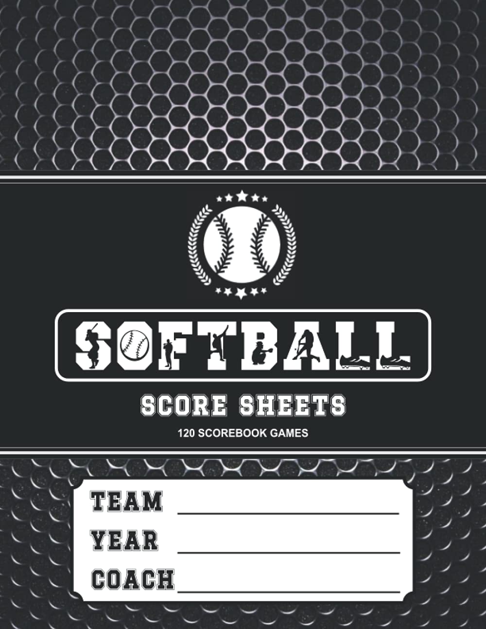 Softball Score Sheet book : Large print softball scorebook 120 games ...
