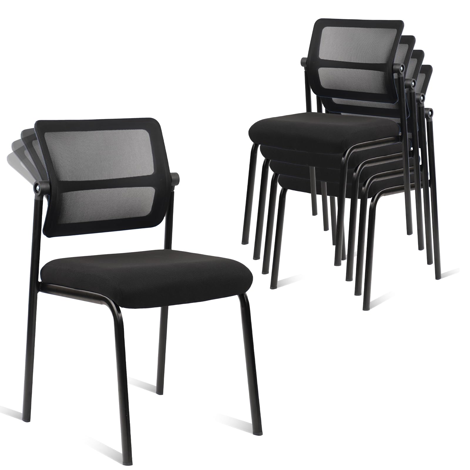 Amazon.com: CLATINA Stacking Armless Office Waiting Room Chair with ...