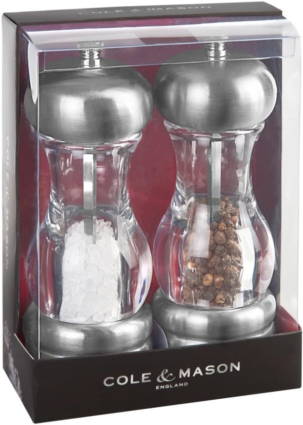 Amazon.com: COLE & MASON Saturn Salt and Pepper Grinder Set - Stainless ...