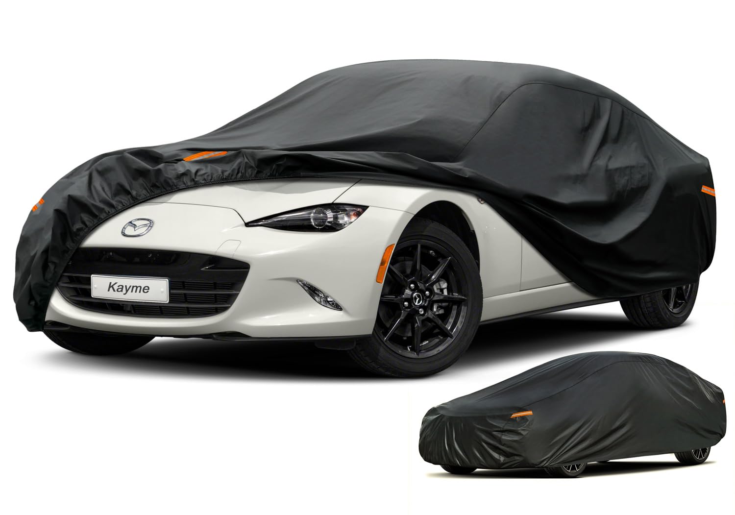 Amazon.com: Kayme 7 Layers Heavy Duty Car Cover Waterproof All Weather ...