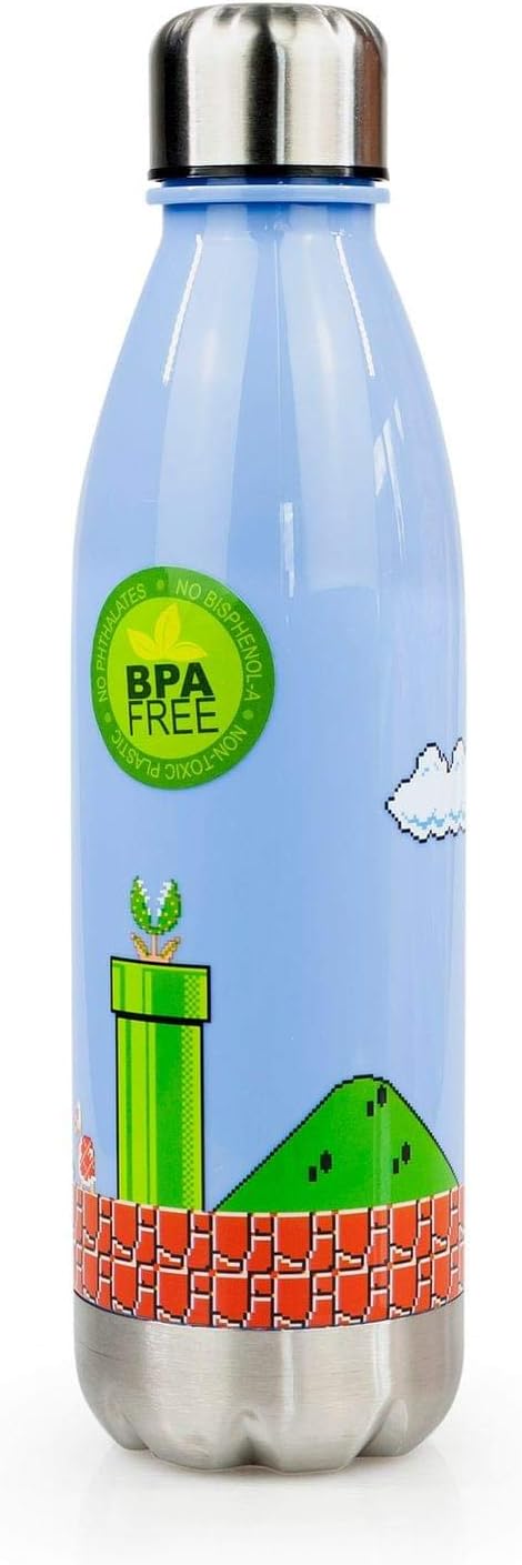 Super Mario Bros. Water Bottle | 17 oz | Mario Collectibles : Amazon.co ...