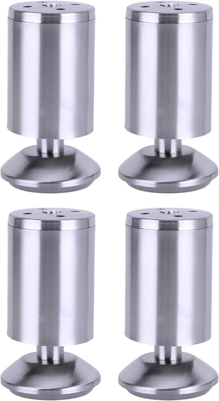 SAVORLIVING Furniture Bed Risers (Pack of 4) Stainless Steel Table ...