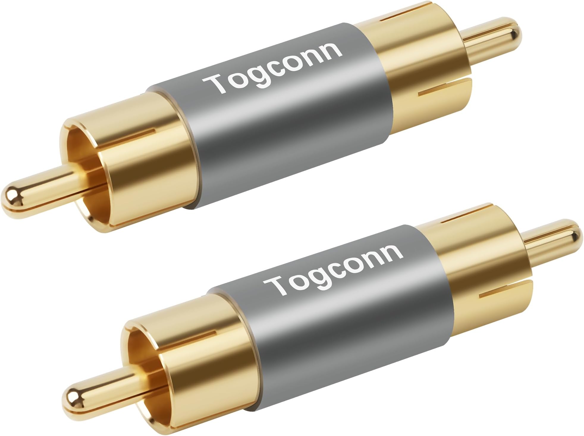 Amazon.com: Togconn RCA Adapter,RCA Male to Male Adapter 2Pack, Audio Video Gold Plated Dual RCA ...