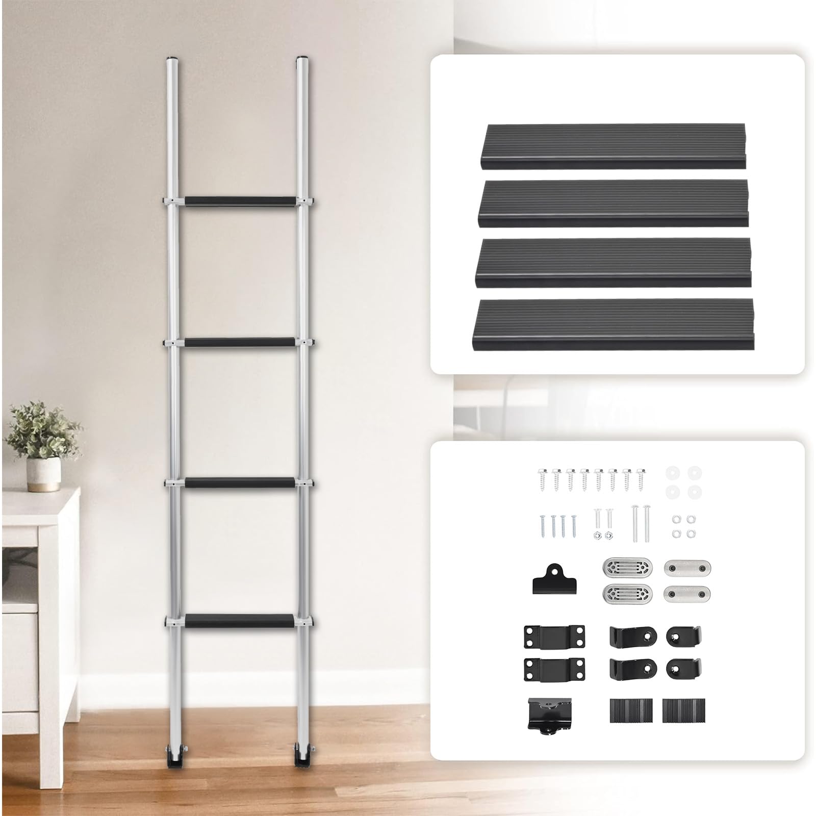ECOTRIC 60" Bunk Ladder Compatible with RV Mount Boarding Ladder with ...
