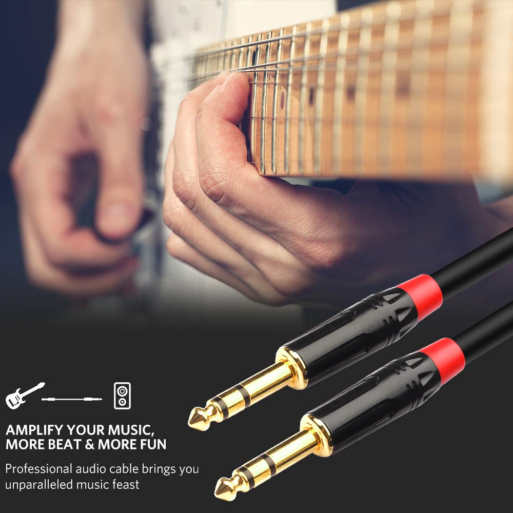 Snapklik.com : DISINO 1/4 Inch TRS Cable, Heavy Duty 6.35mm Male To ...