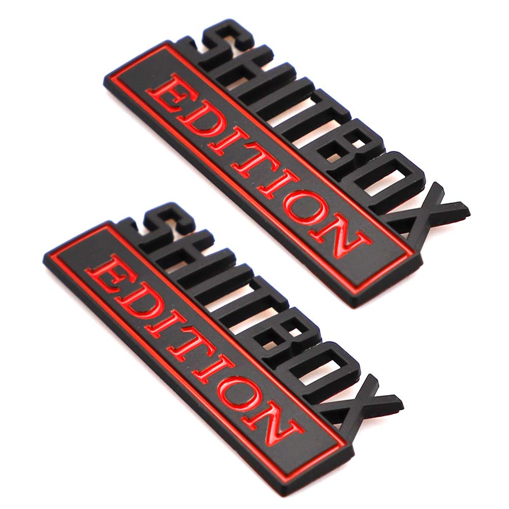 Snapklik.com : 2 Pcs SHITBOX Edition Emblem Car Side Rear Front Hood ...