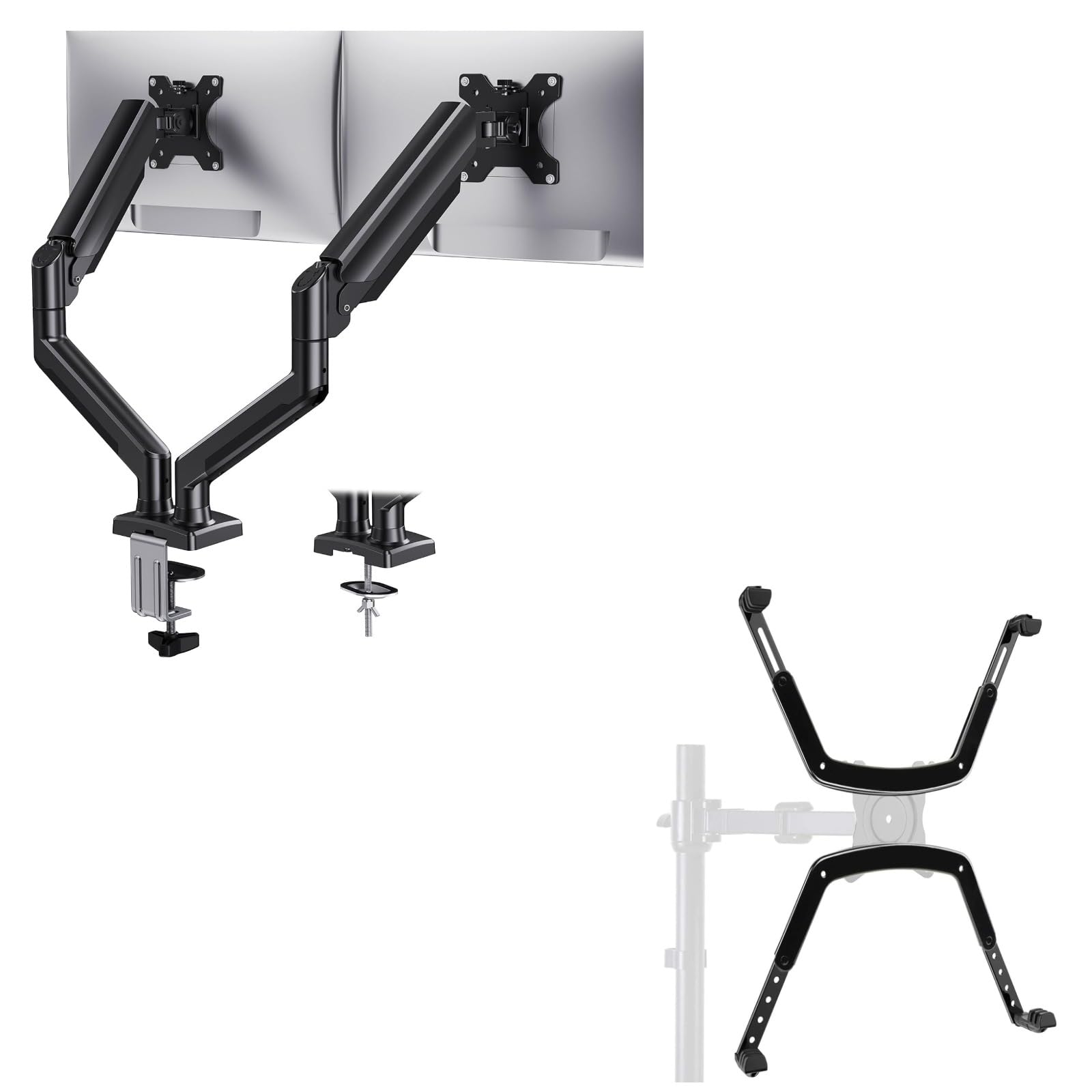 Amazon.com: HUANUO Dual Monitor Mount and HUANUO Universal VESA Mount ...
