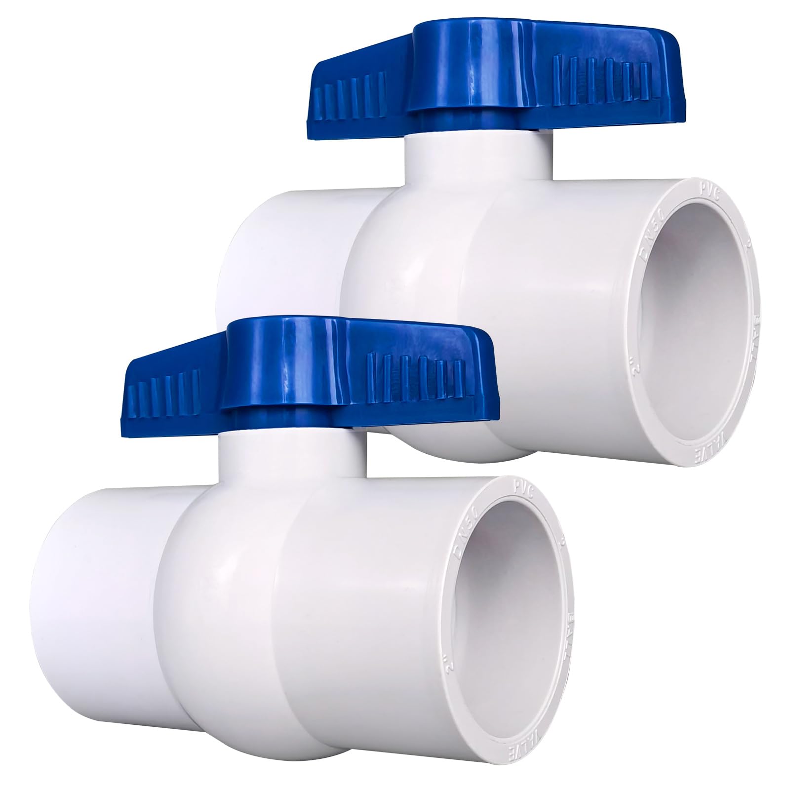 Snapklik.com : TALEGEN 2 Pcs 2" PVC Ball Valve, Shut Off Valve Slip For ...