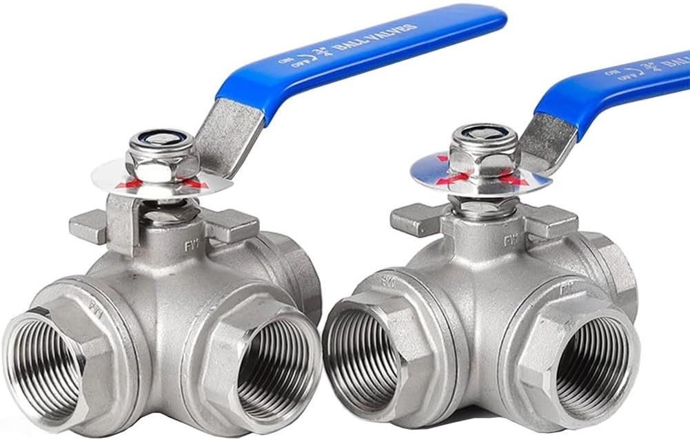 Amazon.co.jp: 1 個 316L ステンレス鋼 T ポート/L ポート 3 方向ボールバルブ、1/4 "3/8" 1/2" 3/4 ...