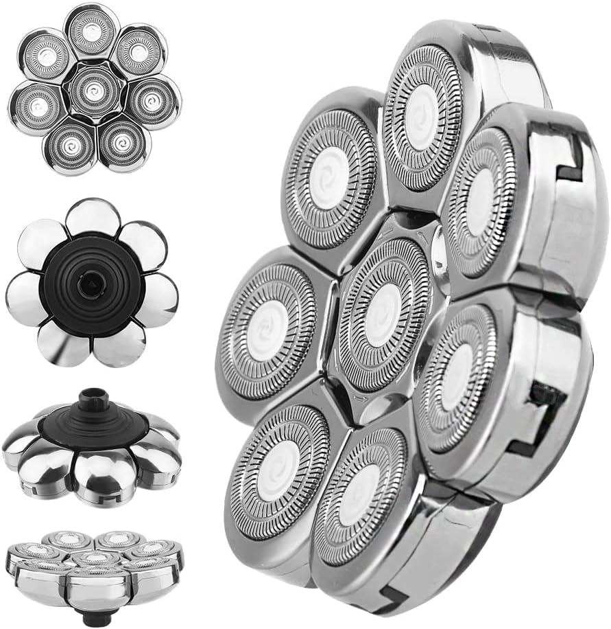 8 Heads Electric Shaver Replacement Blades,Washable Floating Electric ...