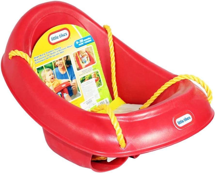 Amazon.com: Little Tikes High Back Toddler Swing, Red, 20.50''L x 15.80 ...