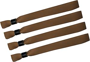 Amazon.com : 100 Pack Wrist Bands|Brown Wristbands for Events ...