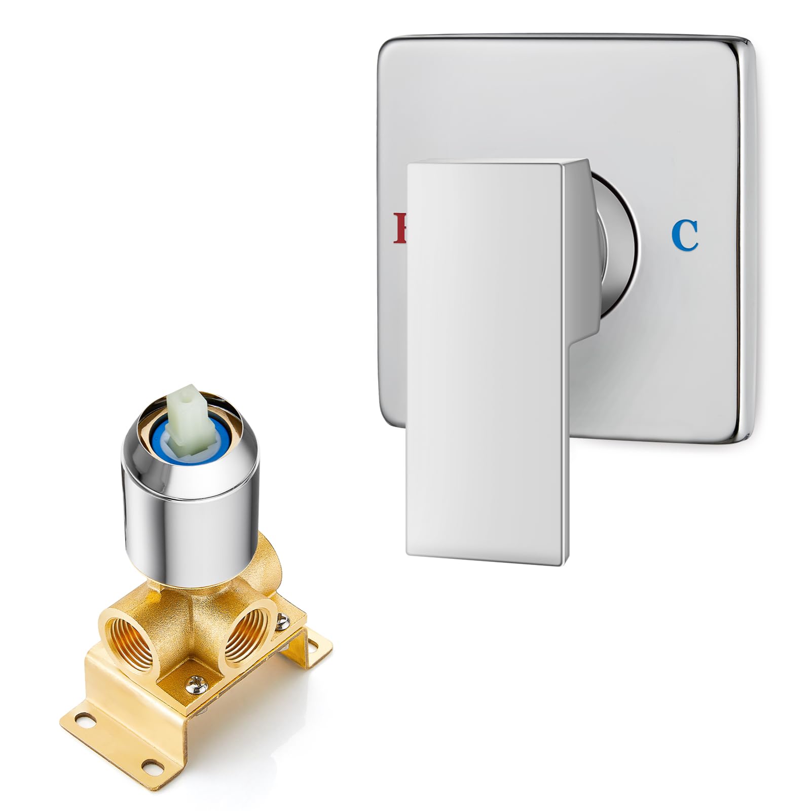 Heyalan Bathroom Shower Valve Mixer Single-Function Single Handle ...