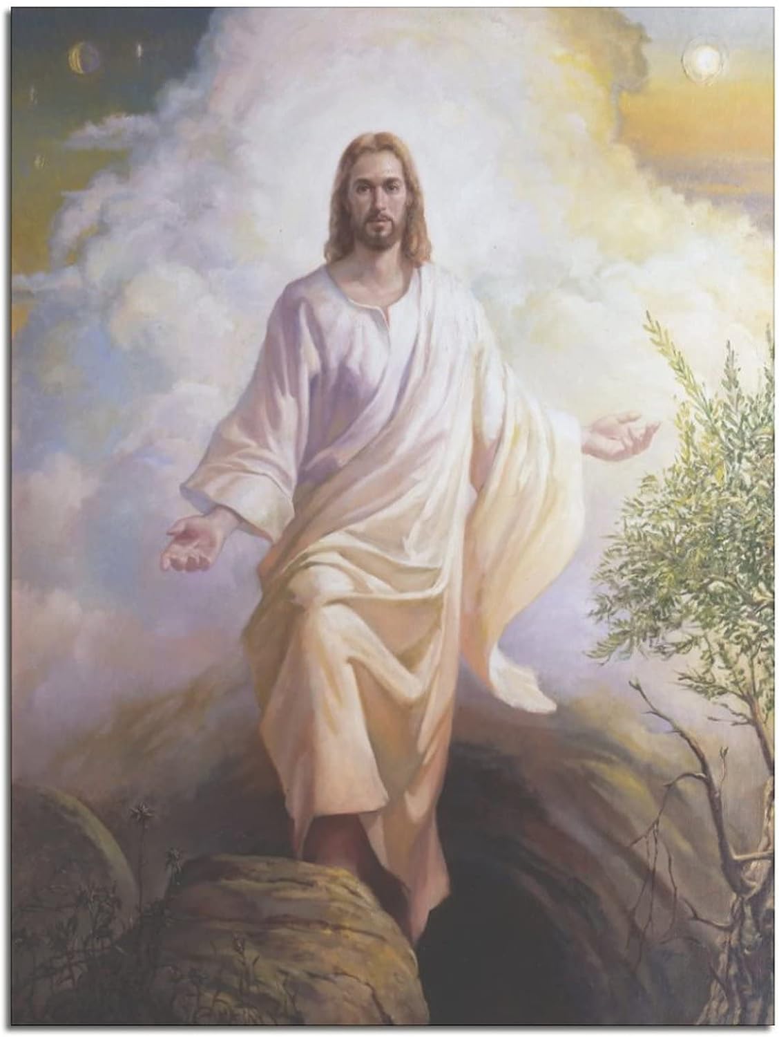 Amazon.com: The Resurrected Christ Jesus Canvas Wall Art Print Poster ...