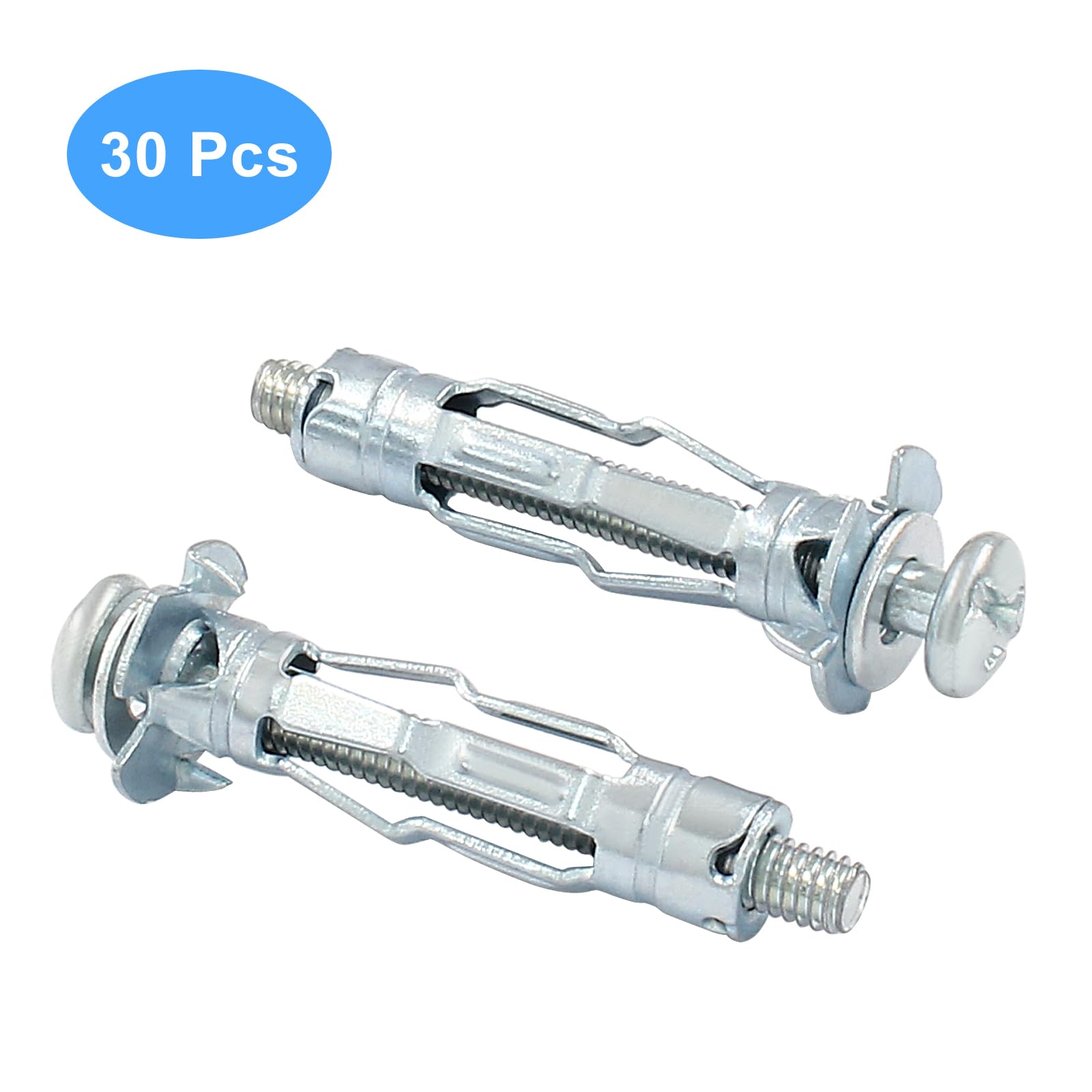 Snapklik.com : 30 Pcs M4 X 32mm Heavy Duty Bolt, Hollow Drive Wall ...