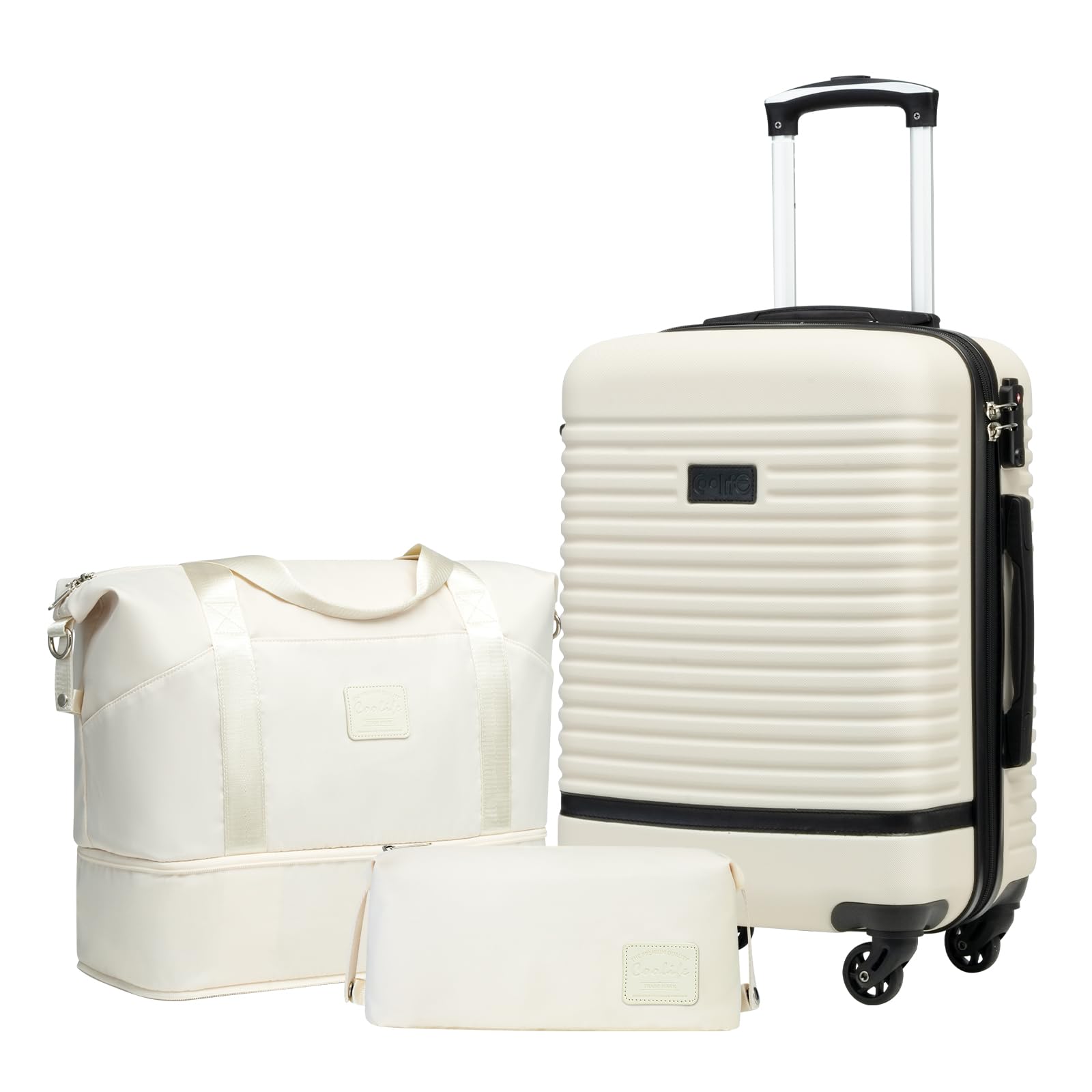 Coolife Suitcase Set 3 Piece Luggage Set Carry On Travel Luggage TSA ...