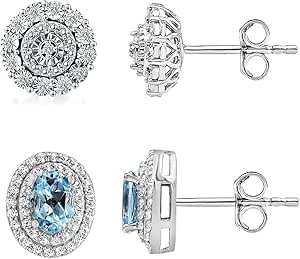 Amazon.com: La4ve Diamonds Combo Stud Earring for Womens Day Gift ...