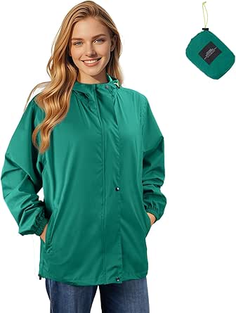 Amazon.com: SOPPY Rain Jacket Women Waterproof Jacket With Hood ...