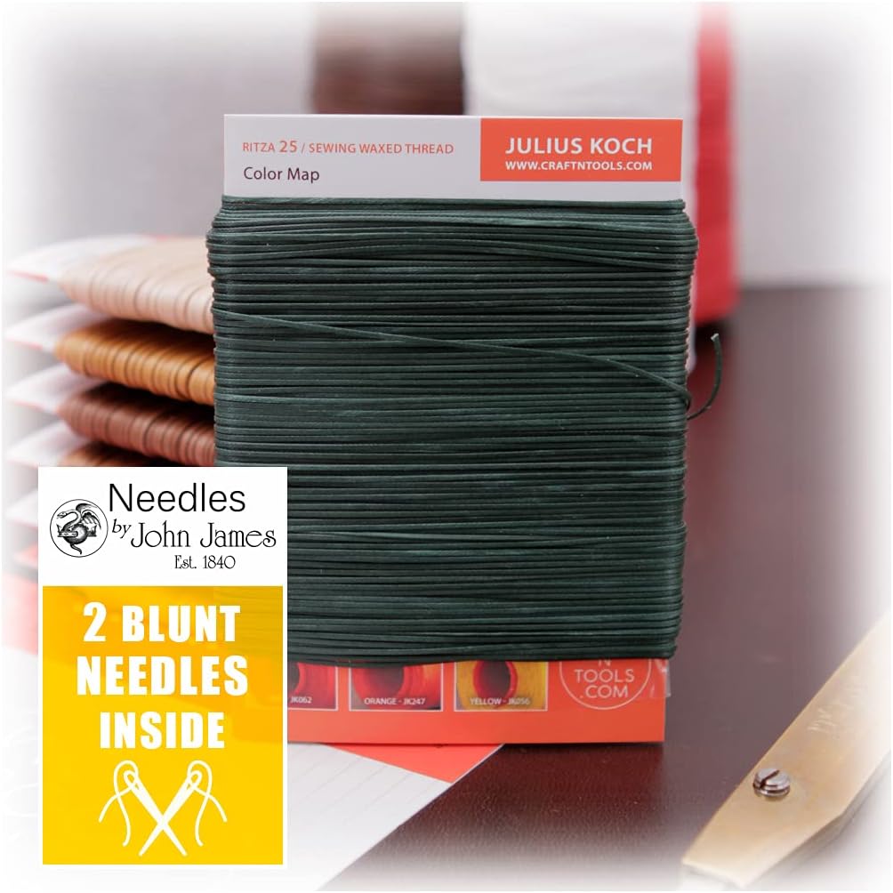 Amazon.com : Green 1.0mm Ritza 25 Tiger Thread for Leather Craft ...
