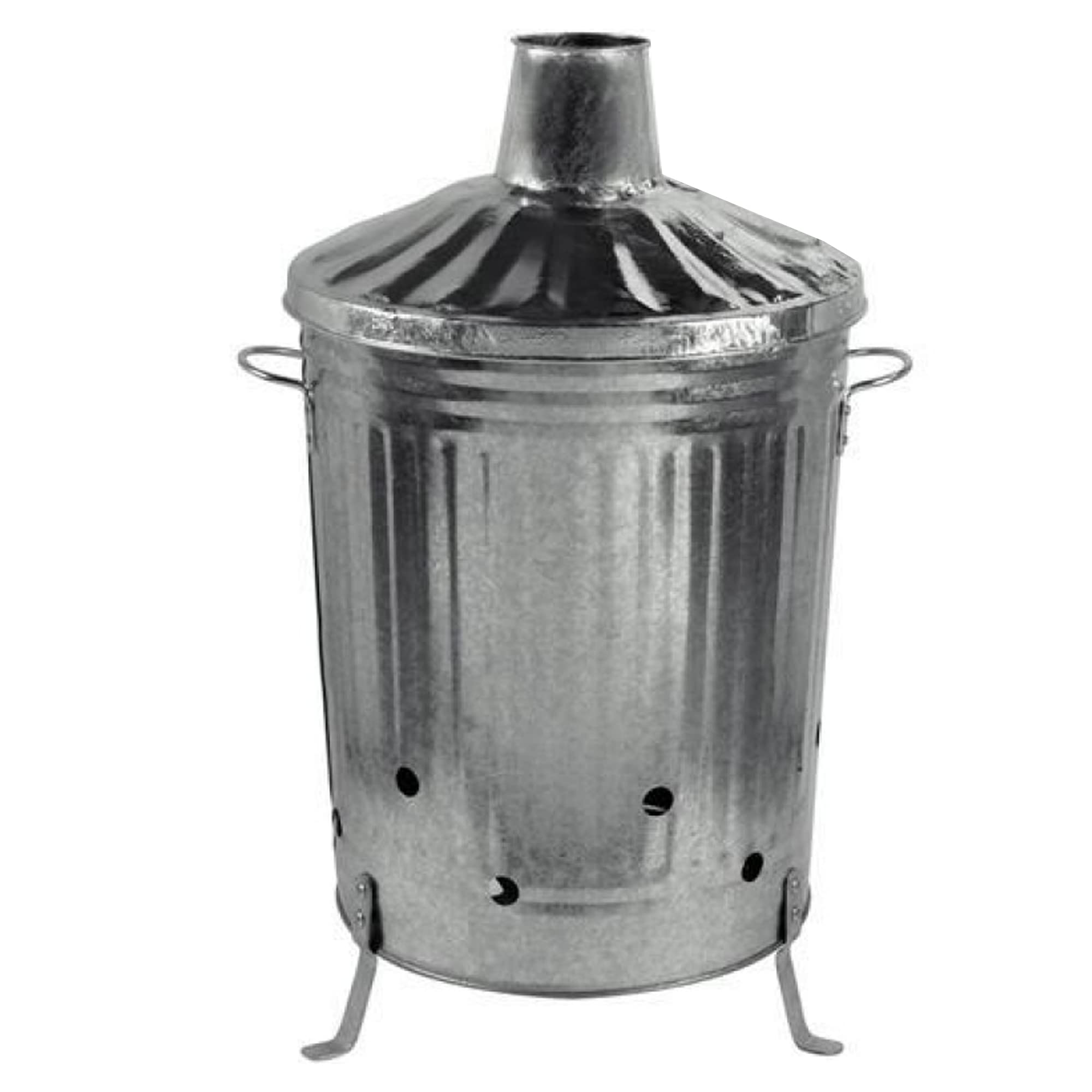 STAR SUPPLIES 90 Litre 90L Extra Large Galvanised Metal Incinerator ...
