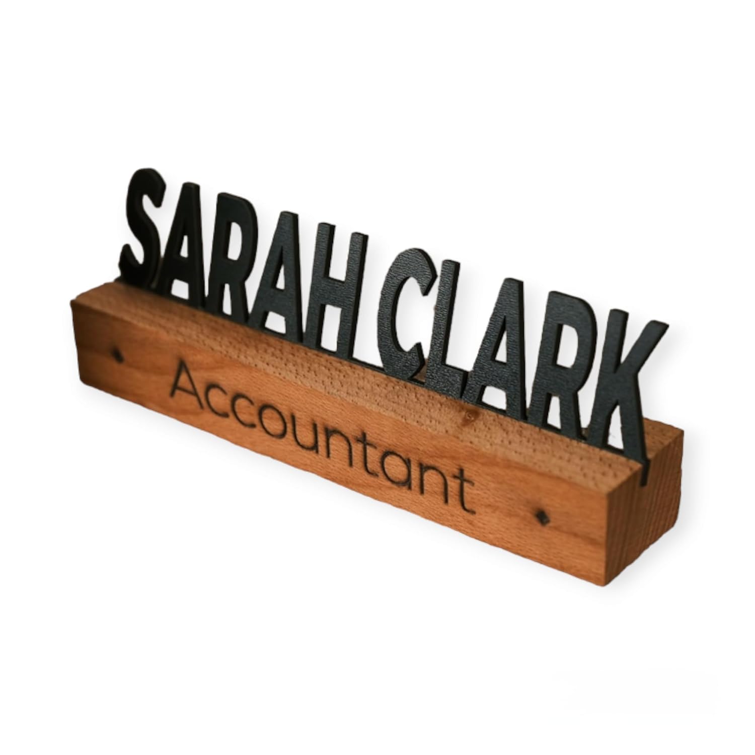 The CAF Customized Wooden Office Desk Name Plate - New Job Gift ...