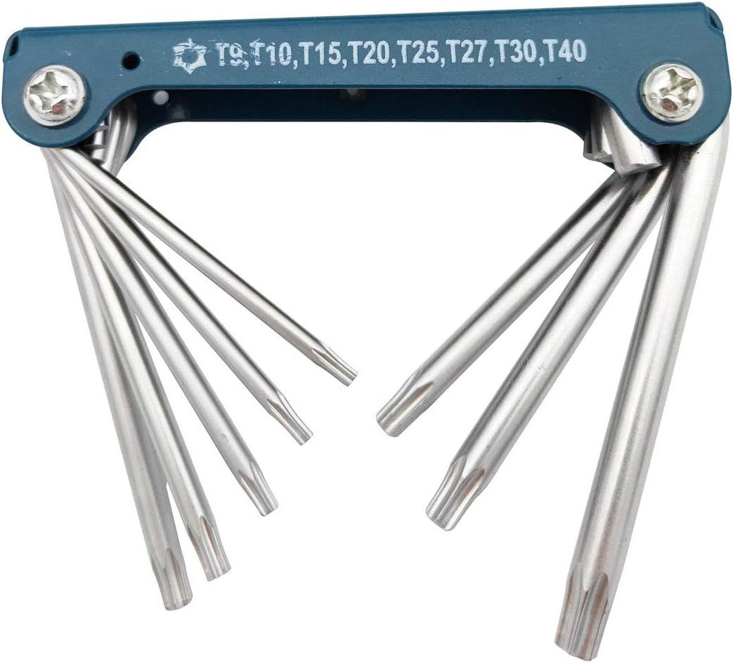 Sipery Tamper Proof Star Key Set Sizes Include T9 to T40 - Folding ...