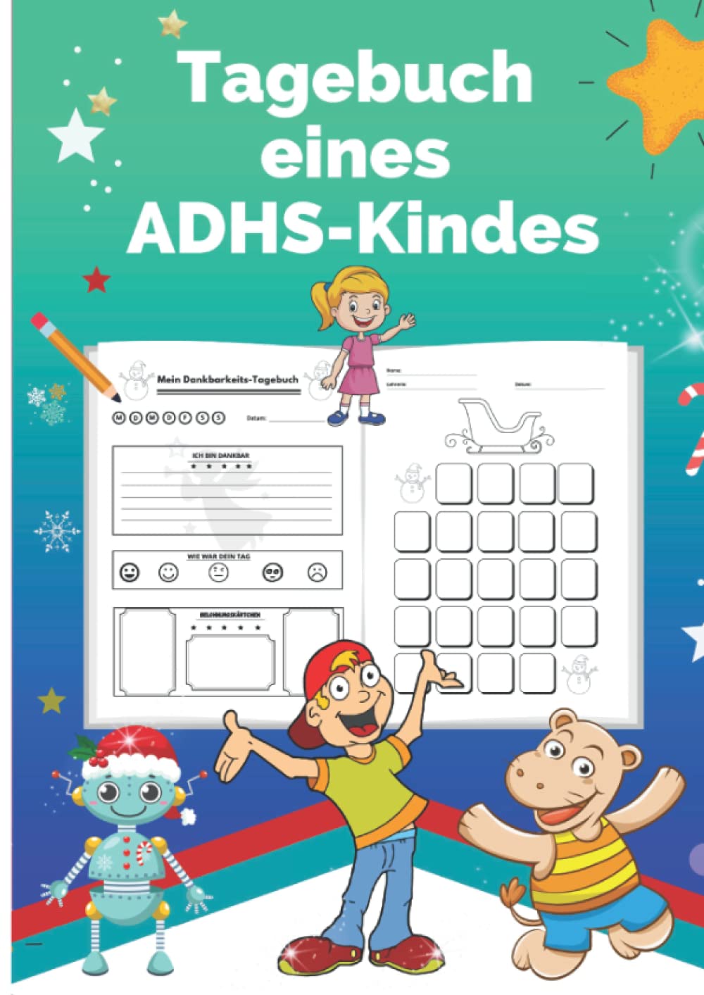 Tagebuch eines ADHS-Kindes: Mein Dankbarkeits-Tagebuch Kinder- Adhs ...