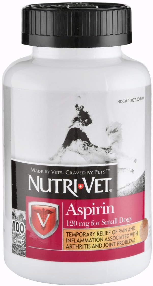 Amazon.com : Nutri-Vet K9 Aspirin 120mg Liver Chewables for Small Dogs ...