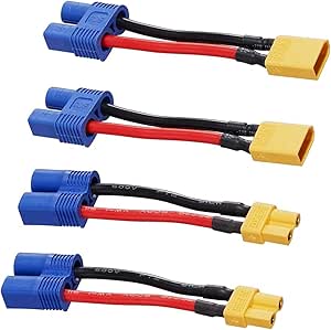 Amazon.com: Wmzjnljy 4pcs XT30 to EC3 Male Female Adapter Connector ...