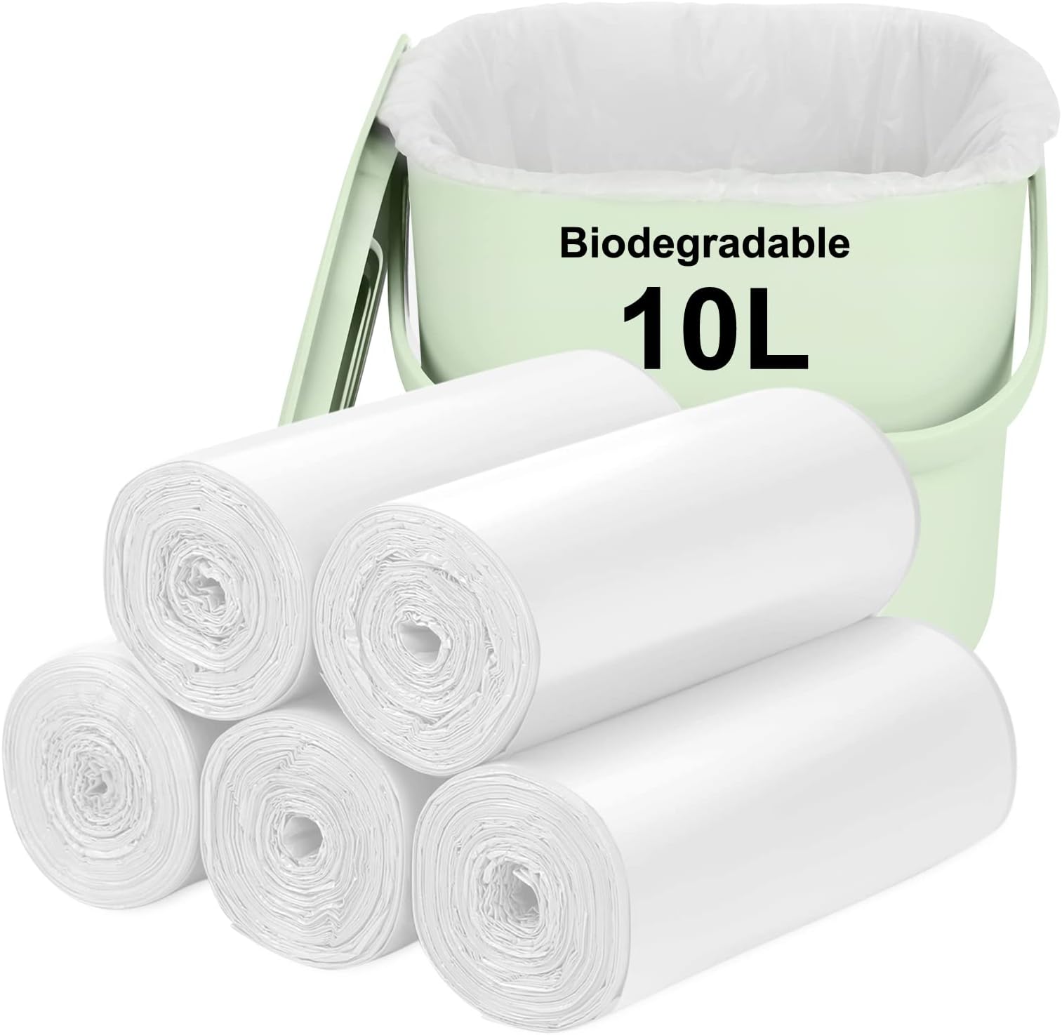 Lot de 200 sacs poubelle biodégradables de 10 l | Respectueux de l ...
