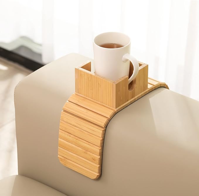 Amazon.com: GEHE Bamboo Couch Coaster Anti-Spill Couch Cup Holder ...