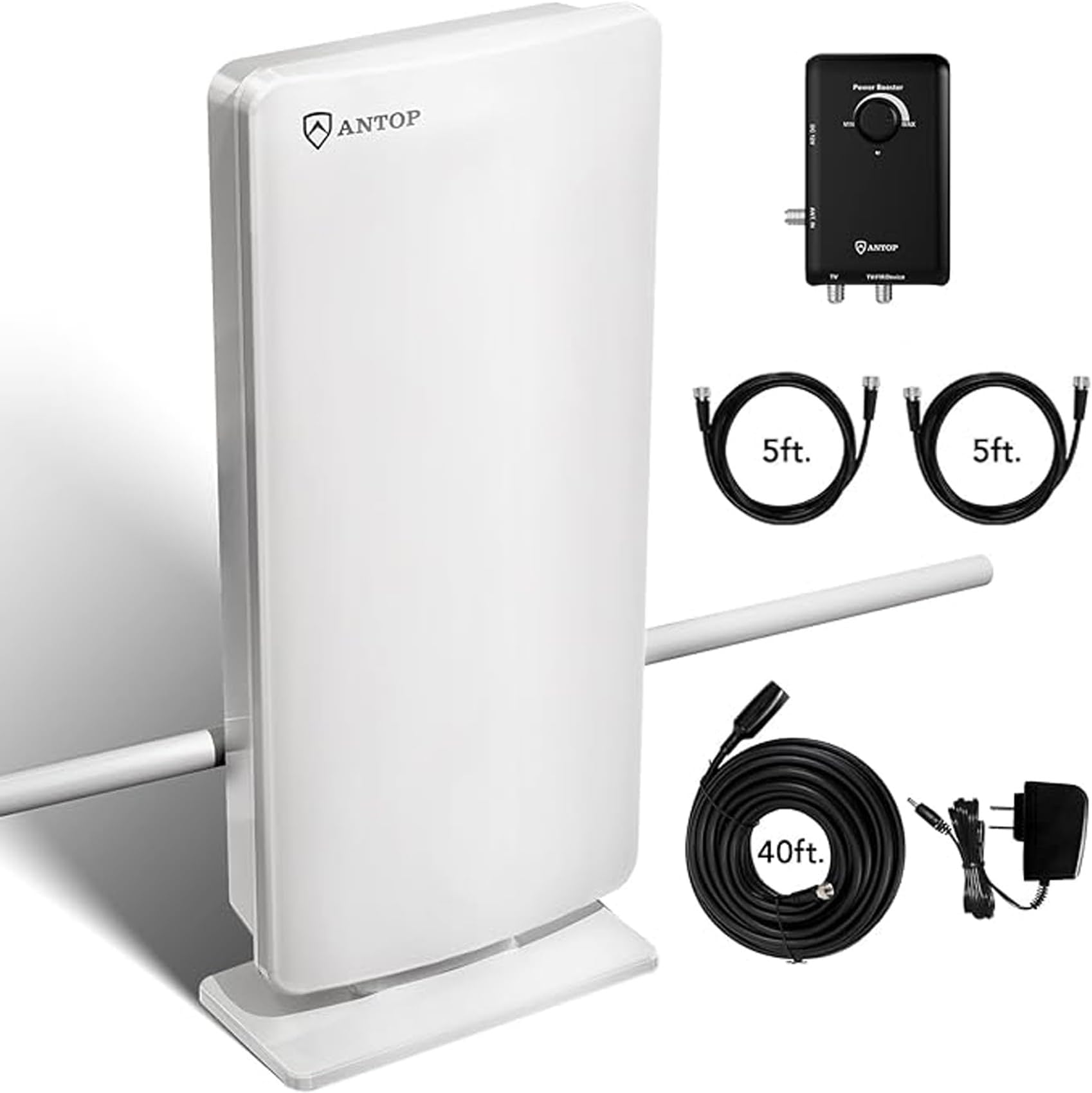 Amazon.com: Antop AT-800SBS-AMZ HDTV&Fm Amplified Antenna 85 Miles ...