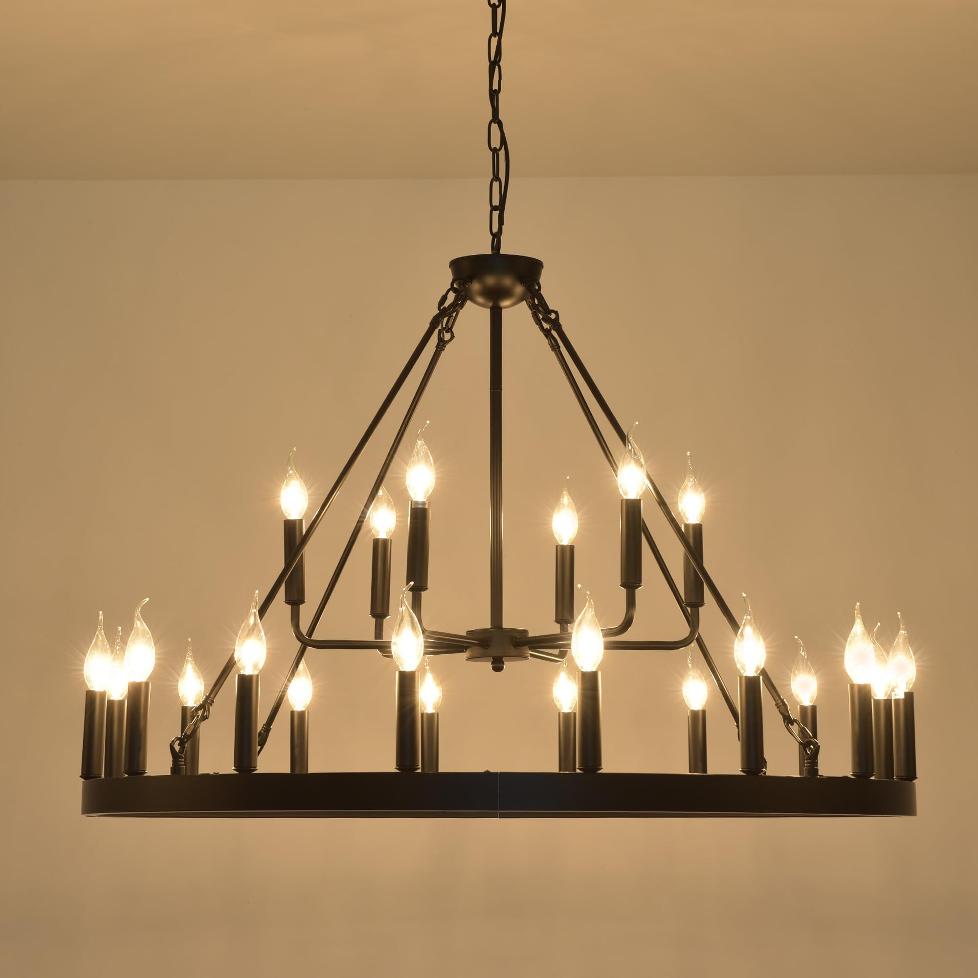 Gallery Wrought Iron Vintage Barn Metal Castile Chandelier Chandeliers ...