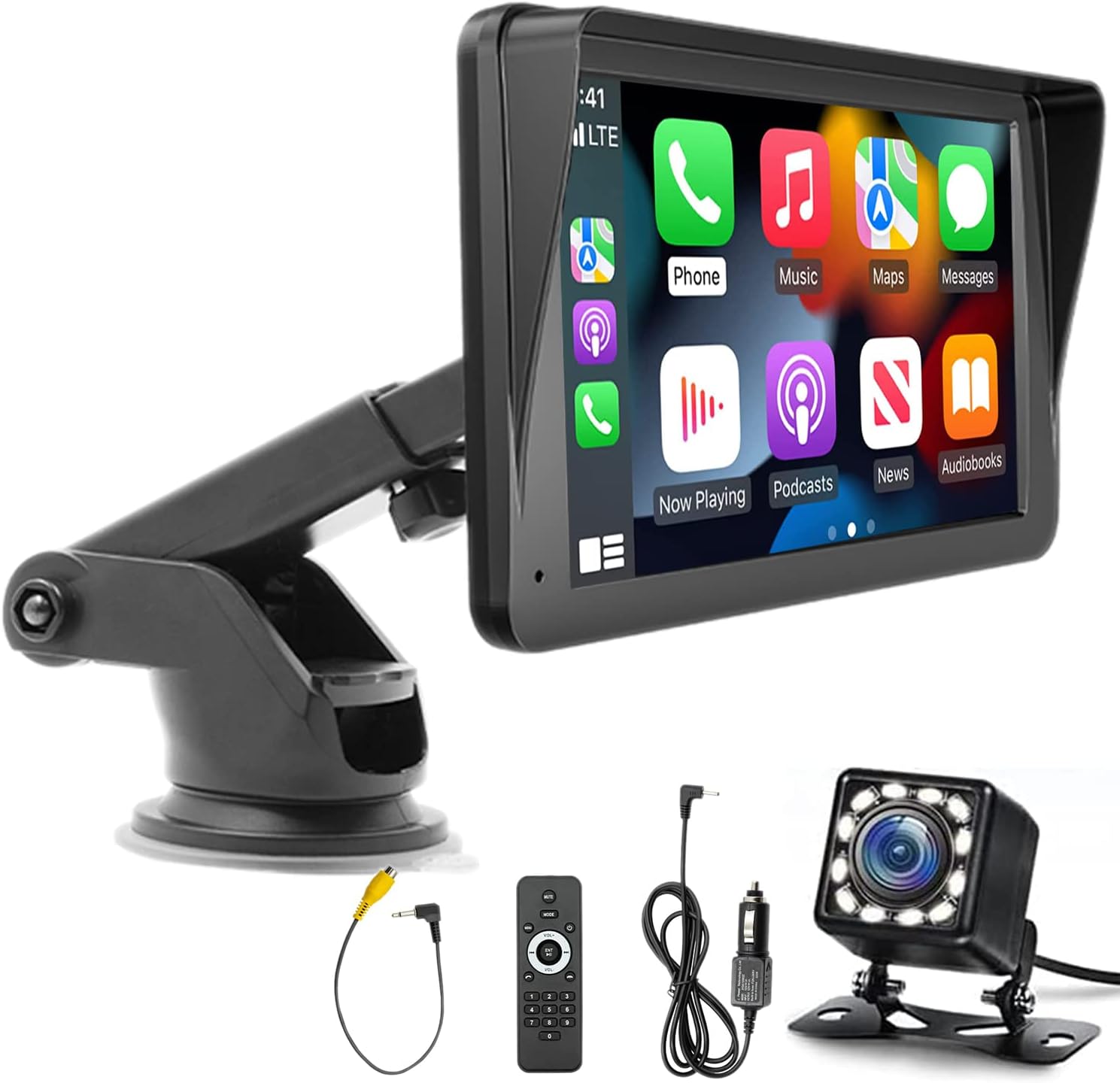 Amazon.com: 7¡± Portable Car Monitor Wireless Apple Carplay & Android ...