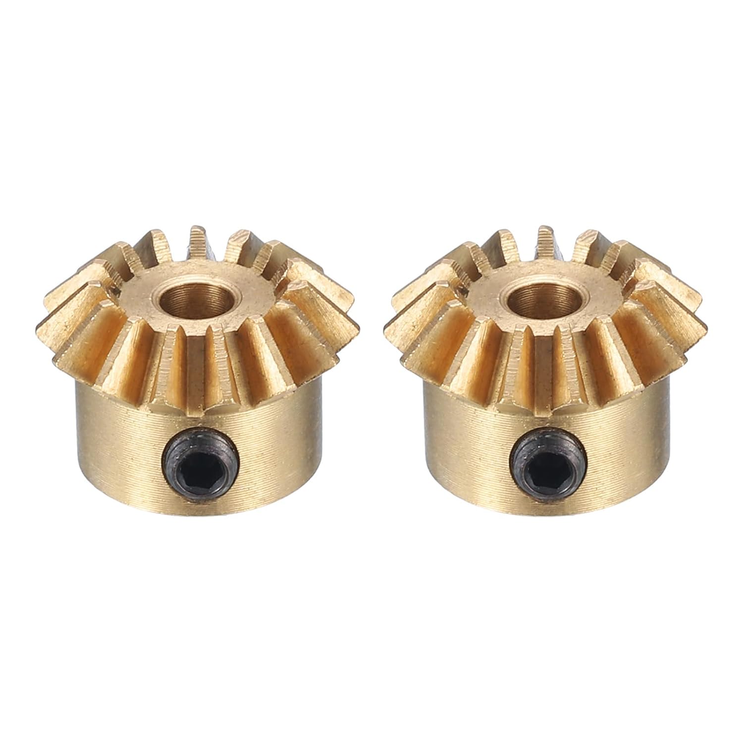 Amazon.com: uxcell 2pcs Bevel Gear 0.8 Module 1:1 Reduction Rate 15T ...