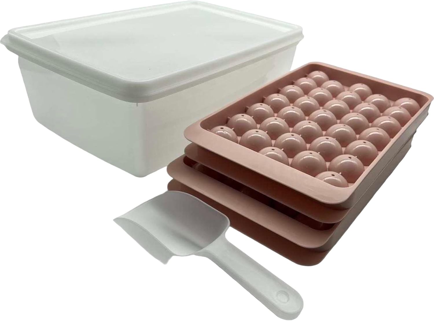 Amazon.com: ROSEWEN ice ball molder, plastic ice tray, circle ice cubes ...