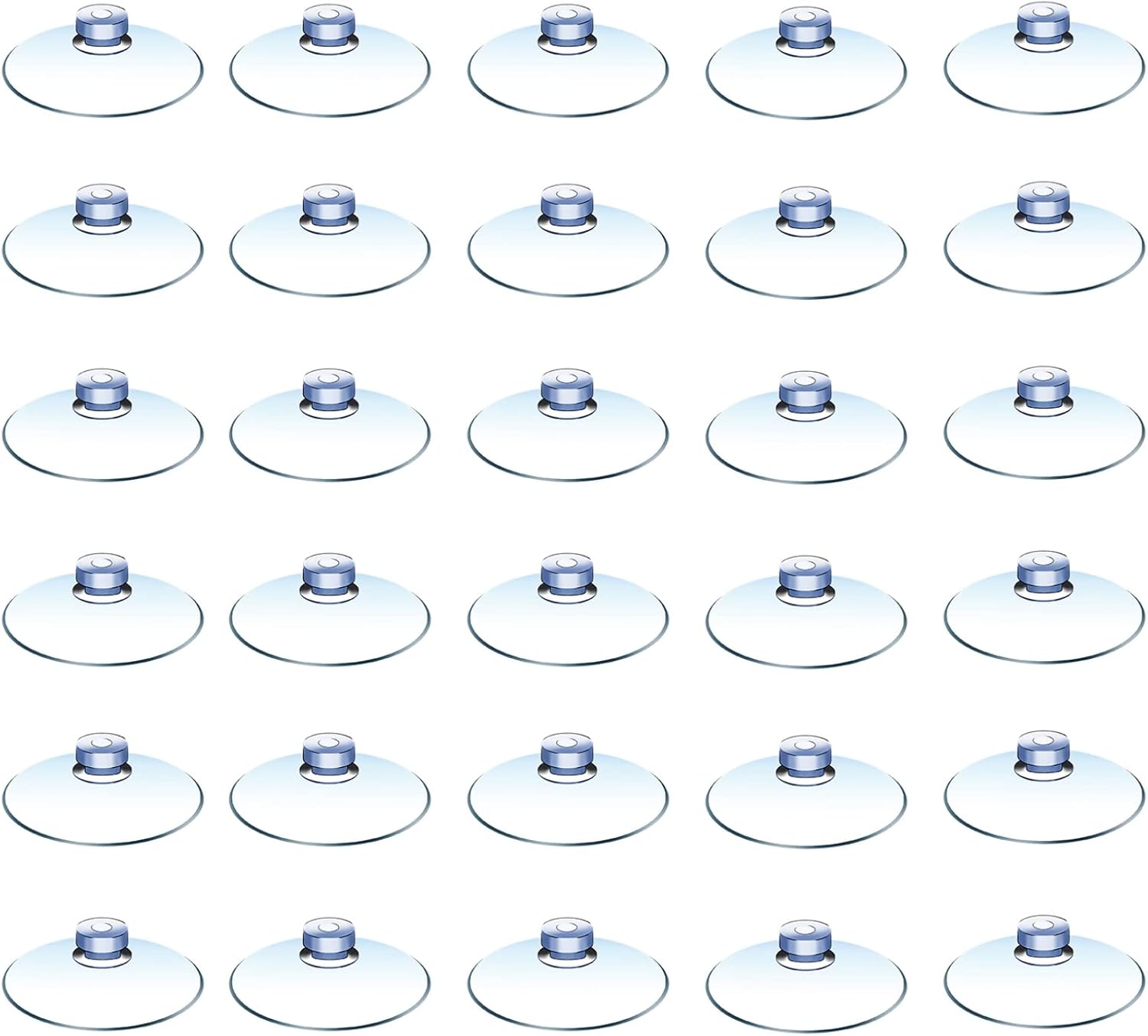 Sliverdew 30 Pieces Suction Cups 30MM Plastic Sucker Pads Without Hooks ...