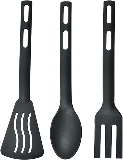 Vriusi 3pcs Multicolor Nylon Kitchen Utensils Set, Heat Resistant ...