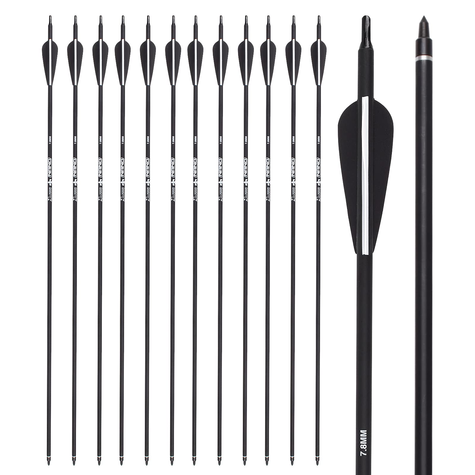 SHARROW 32 Pouces Flèche Arc Chasse, Spine 600 Flèche Carbone