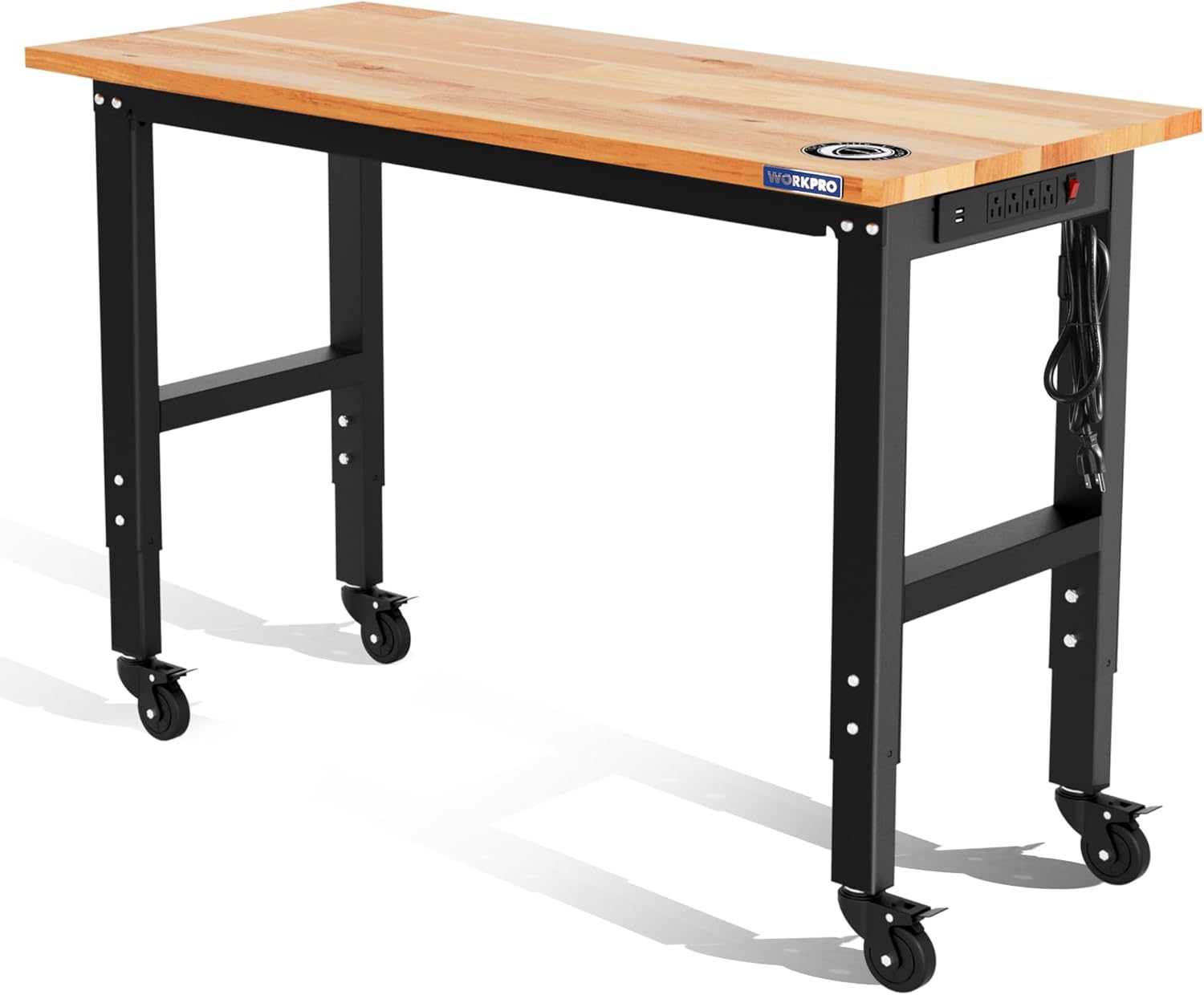 Amazon.com: WORKPRO Garage Workbench, 48"X22" Adjustable Workbench with ...