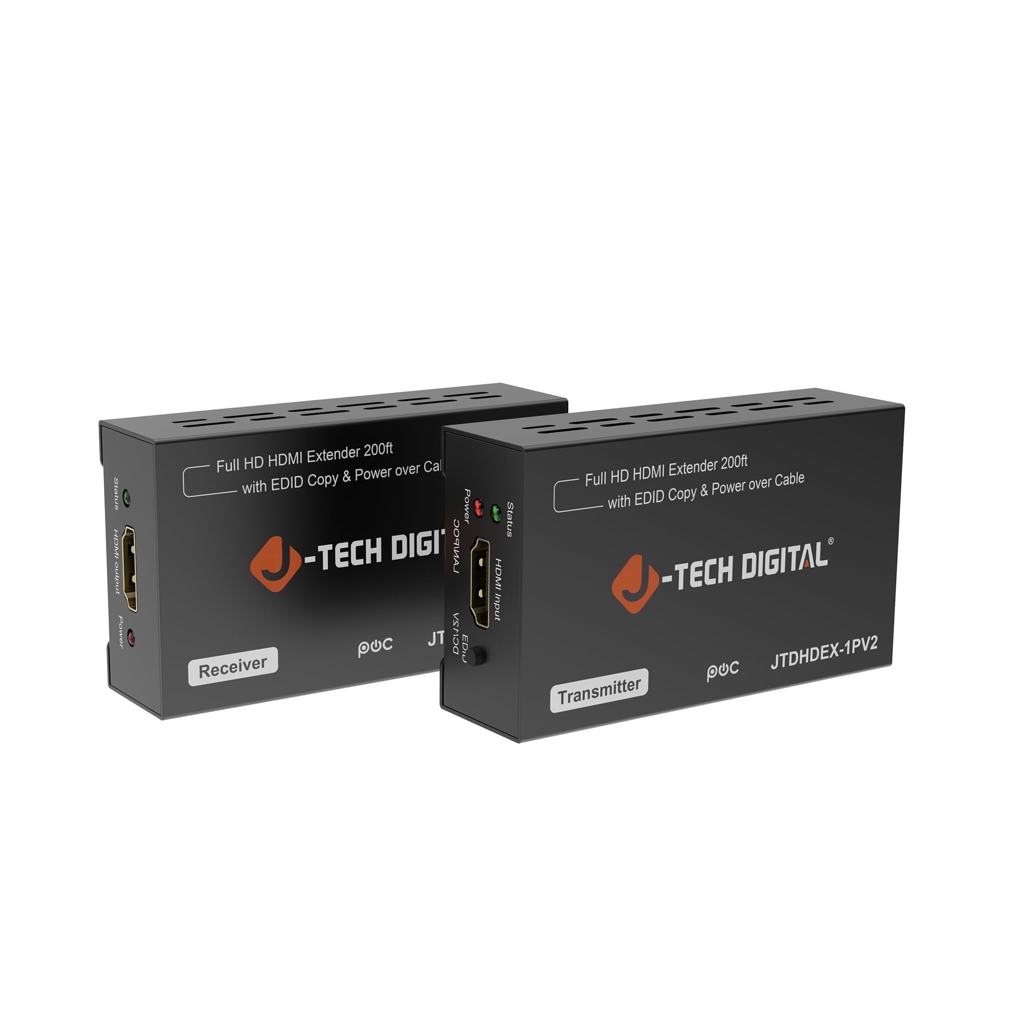 Amazon.com: J-Tech Digital HDMI Extender 1080P 60Hz Over Single CAT 5e ...