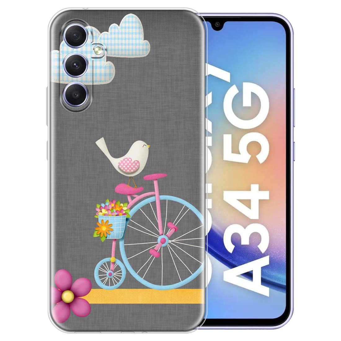 Fashionury Soft Silicon Slimfit Back Cover for Samsung Galaxy A34 5G ...